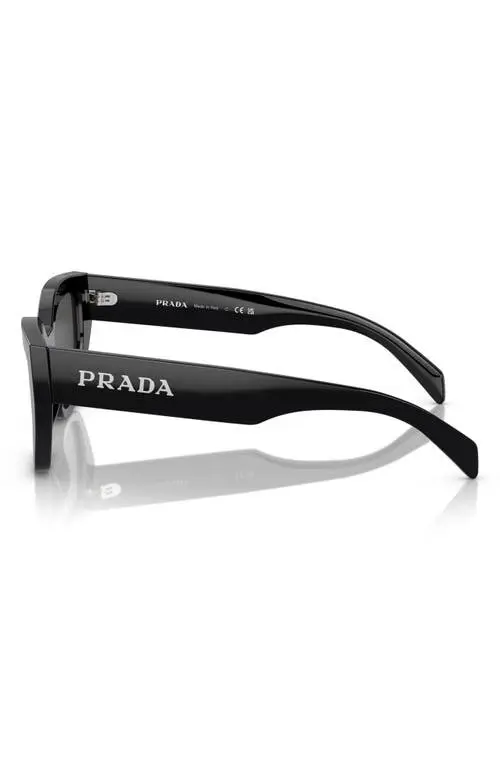 Prada 53mm Butterfly Sunglasses - Black