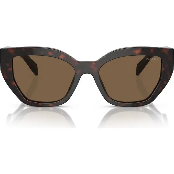 Prada 53mm Butterfly Sunglasses - Dark Brown