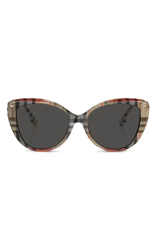 Burberry 54mm Cat-eye Sunglasses - Rubber Gunmetal
