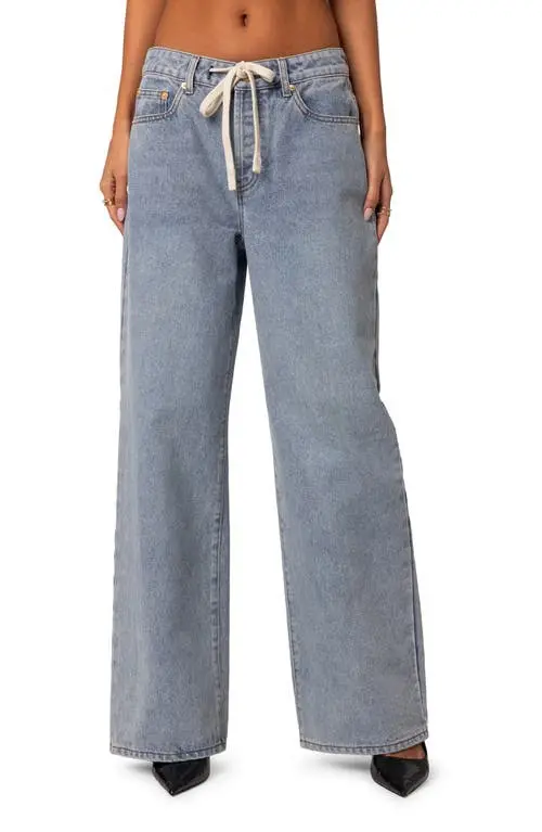 EDIKTED Wynn Low Rise Wide Leg Jeans