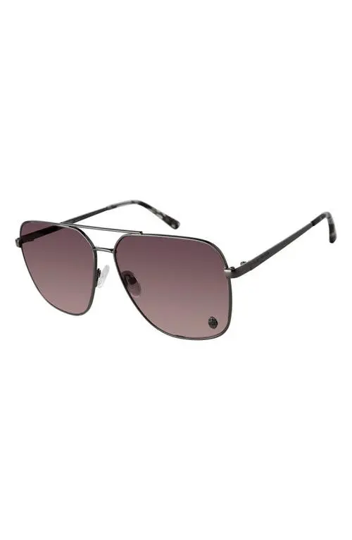 Kurt Geiger 61mm Navigator Sunglasses - Dark Ruth/mauve Gradient
