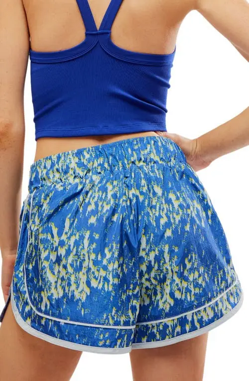 Free People Varsity Blues Print Athletic Shorts