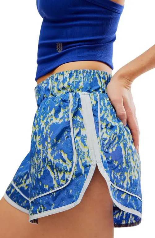 Free People Varsity Blues Print Athletic Shorts