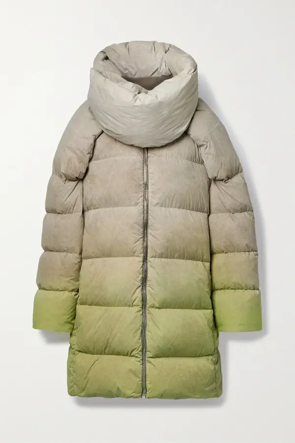 Rick Owens Convertible Dégradé Quilted Shell Down Jacket
