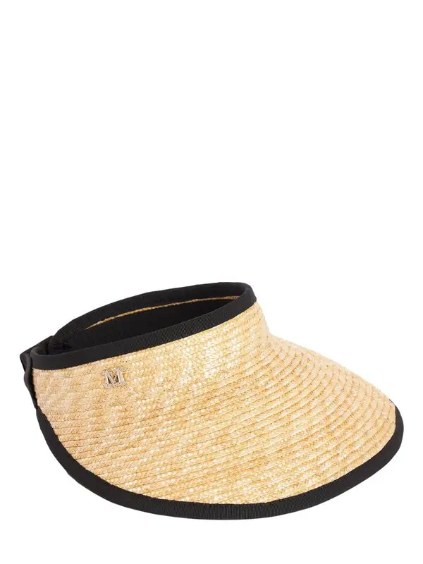 Max Mara Manila Straw Visor - Paglia,Nero | Editorialist display picture 1