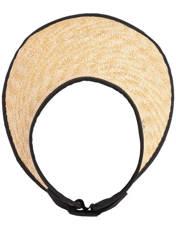 Max Mara Manila Straw Visor - Paglia,Nero | Editorialist display picture 2