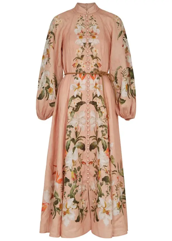 knee length dresses for ladies Pink Paisley Alchemy Structured Midi Dress main image 0