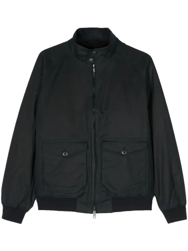 BARACUTA G9 Waxed Pocket Cotton Jacket - Blue