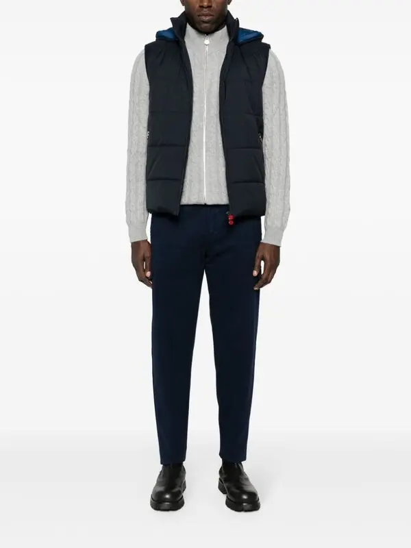 Kiton Zip-up Hooded Gilet