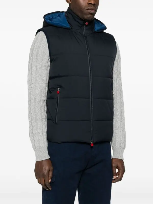 Kiton Zip-up Hooded Gilet