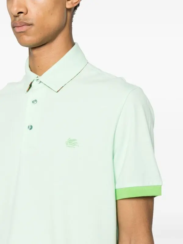 Etro Logo-print Cotton T-shirt - Green