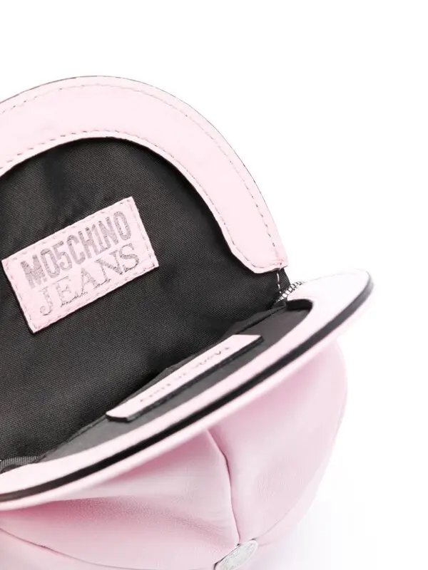 Moschino Logo-appliqué Leather Crossbody Bag