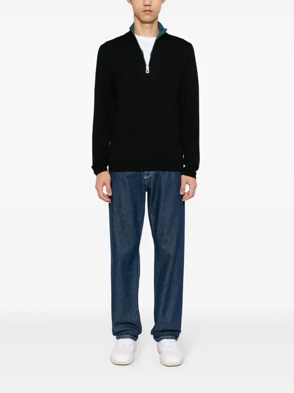 Paul Smith Embroidered Merino Wool Jumper - Black