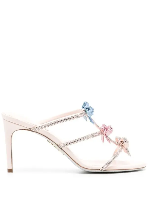 Rene Caovilla 100mm Crystal-embellished Satin Sandals