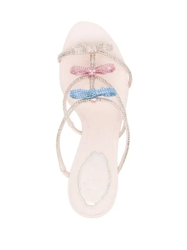 Rene Caovilla 100mm Crystal-embellished Satin Sandals