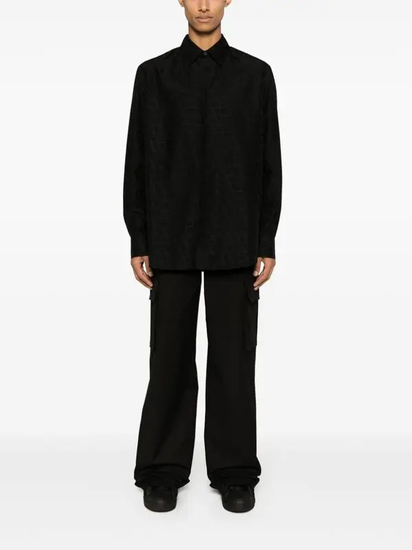 Valentino Garavani Toile Iconographe-print Poplin Shirt - Black