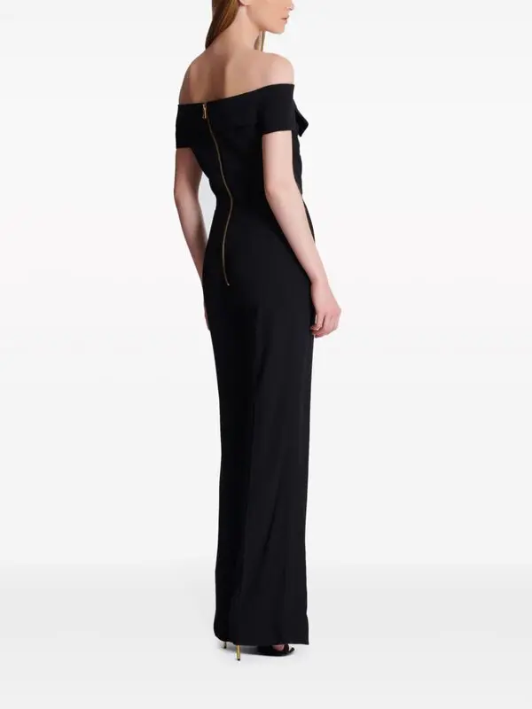 Balmain Off-shoulder Flared Jumpsuit