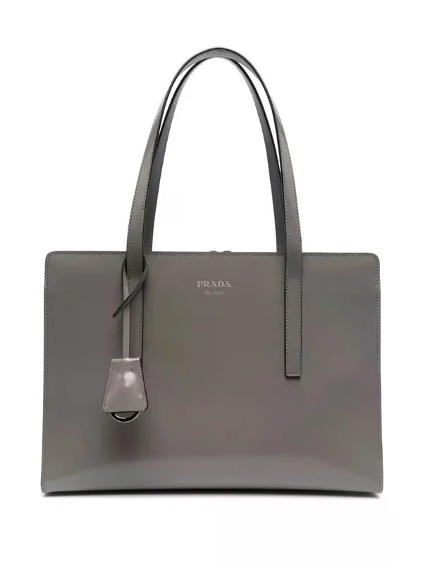 PRADA グレー ボディバッグ Prada Nappa Antique Shoulder Bag Guitar Strap Multi Pocket Grey
