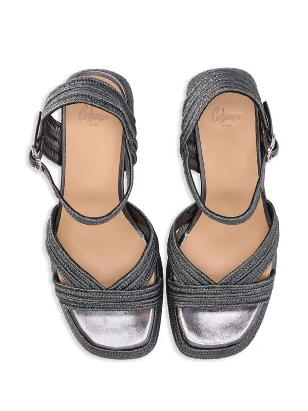CastaÑer Valle Metallic Espadrilles - Silver