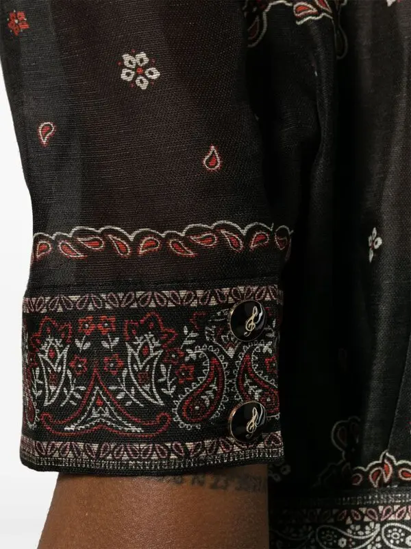 Zimmermann Bandana Print Puff Sleeve Mini Dress
