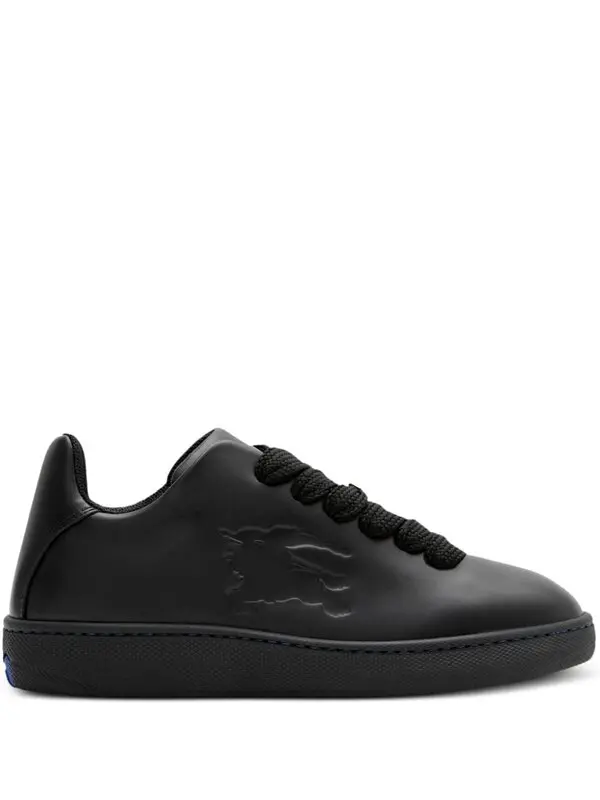 Burberry Logo-embossed Leather Sneakers - Black
