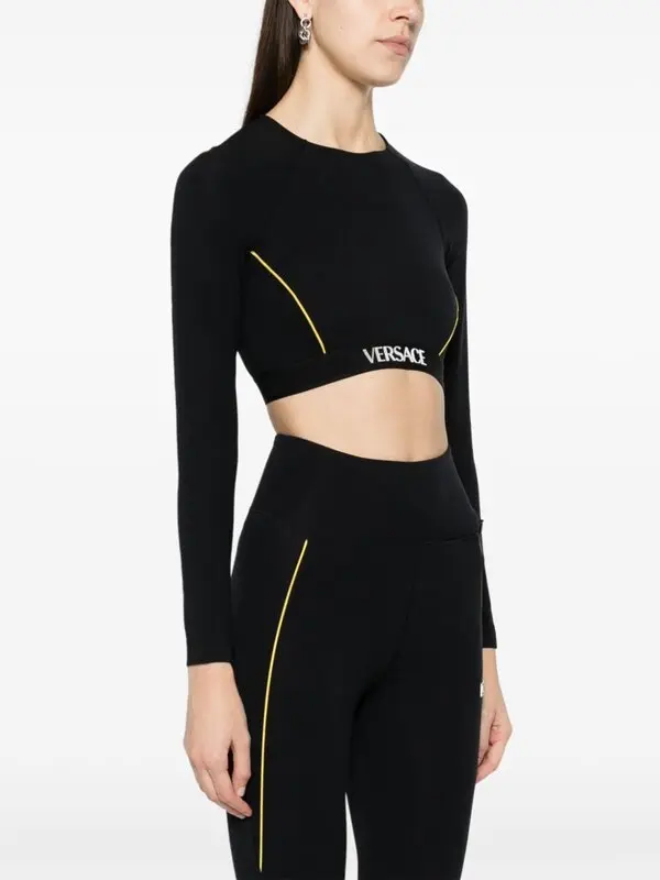 Versace Logo-waistband Performance Top