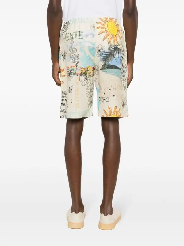 AMIR SLAMA Graphic-print Shorts