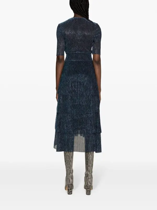 Maje Layered Fine-ribbed Maxi Dress