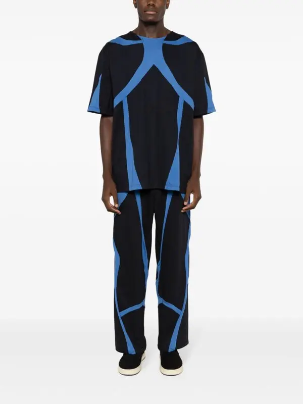 AMIR SLAMA Panelled Round-neck T-shirt