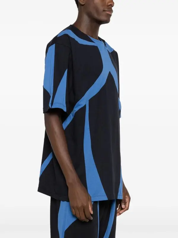 AMIR SLAMA Panelled Round-neck T-shirt