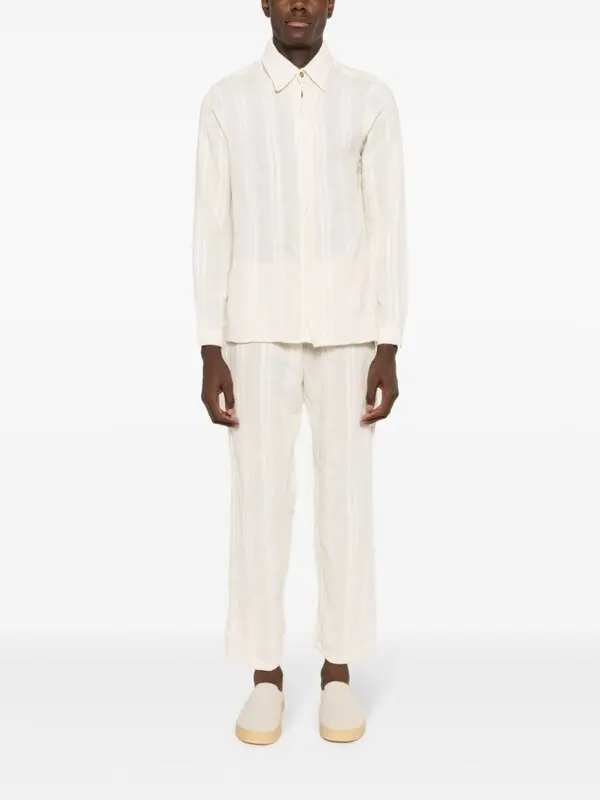 AMIR SLAMA Striped Jacquard Cotton Shirt
