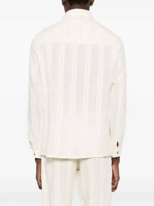 AMIR SLAMA Striped Jacquard Cotton Shirt