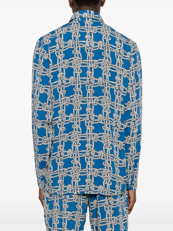 AMIR SLAMA Graphic-print Satin Shirt