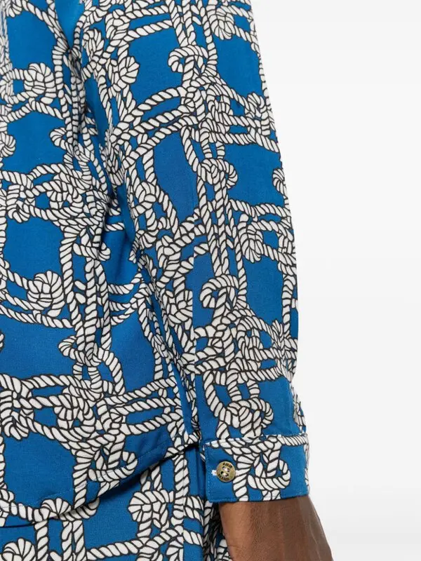 AMIR SLAMA Graphic-print Satin Shirt