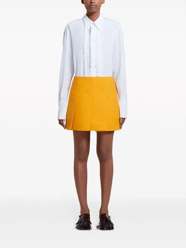 Marni Pleated Miniskirt - Yellow