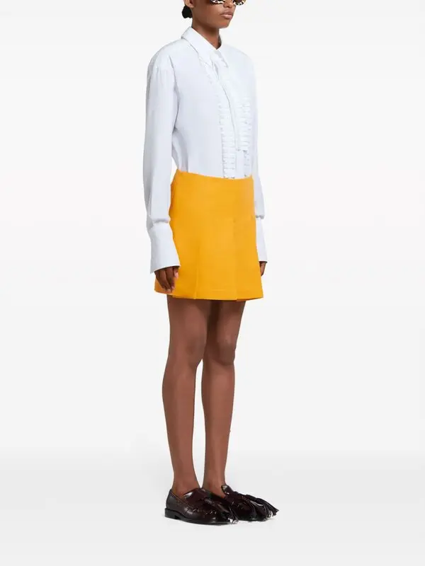 Marni Pleated Miniskirt - Yellow