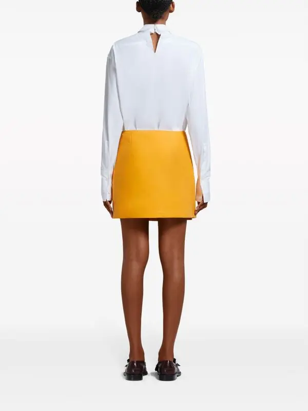Marni Pleated Miniskirt - Yellow