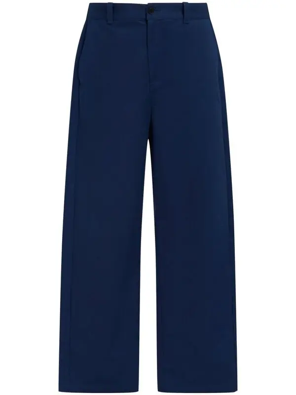 Marni Logo-waistband Cotton Trousers