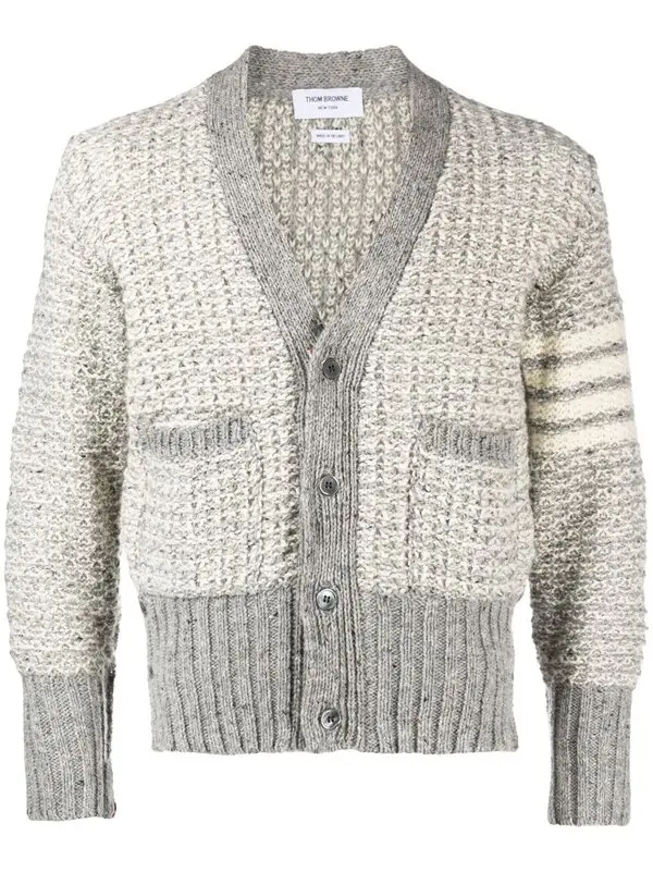 Thom Browne 4-bar Mélange-effect Cardigan