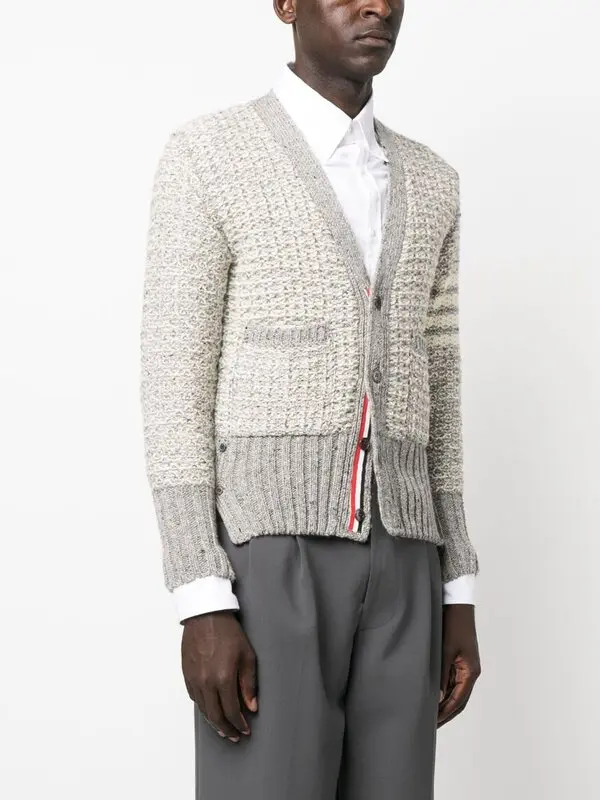 Thom Browne 4-bar Mélange-effect Cardigan