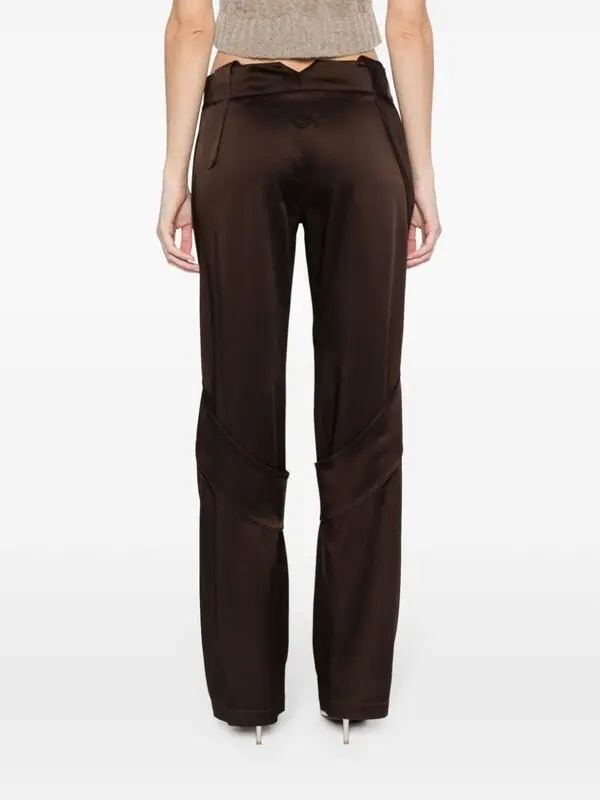 Blumarine Satin Wide-leg Cargo Trousers