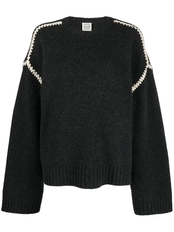 TOTEME Embroidered Wool Jumper