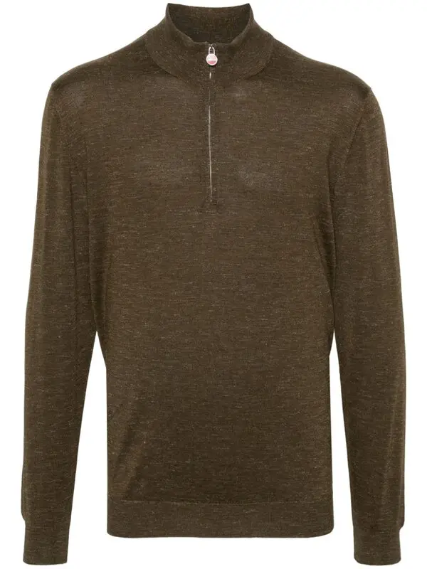 Kiton High-neck Jumper - Green