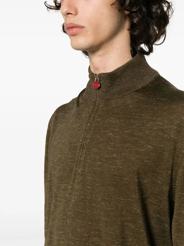 Kiton High-neck Jumper - Green