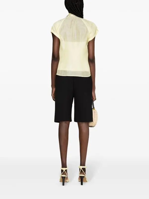 Zimmermann Matchmaker Diamante Linen-blend Blouse