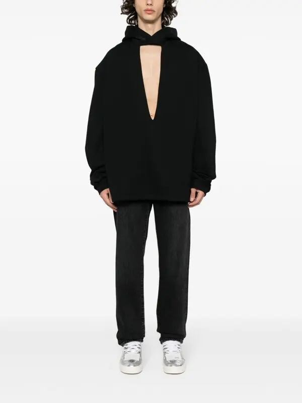 Random Identities Plunge-v Cotton Hoodie