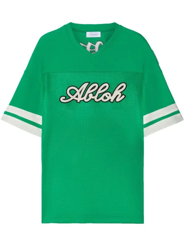 Off-White Football-print Mesh T-shirt