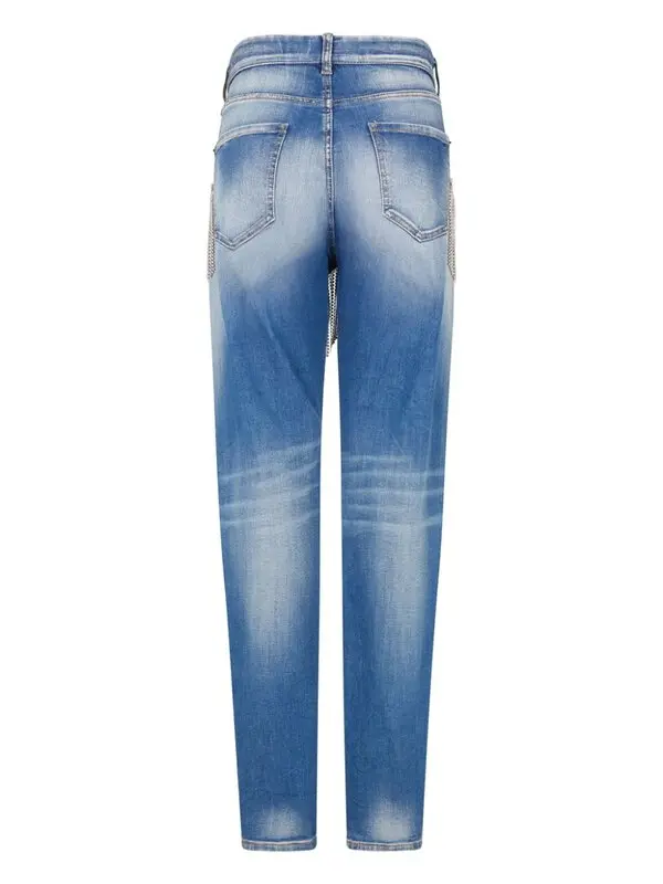 Dsquared2 Slim-cut Rhinestone-fringe Jeans