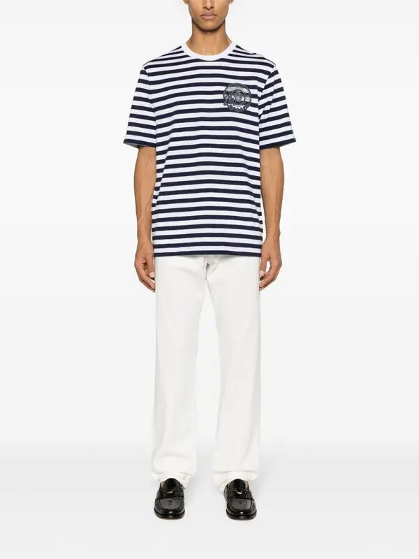 Versace Medusa Head-motif Straight-leg Jeans - White