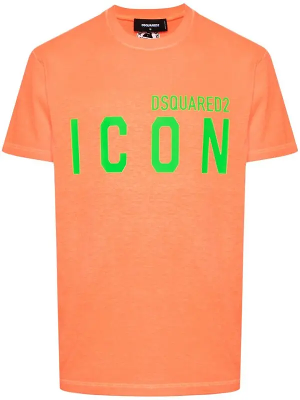 Dsquared2 Be Icon Cotton T-shirt - Orange